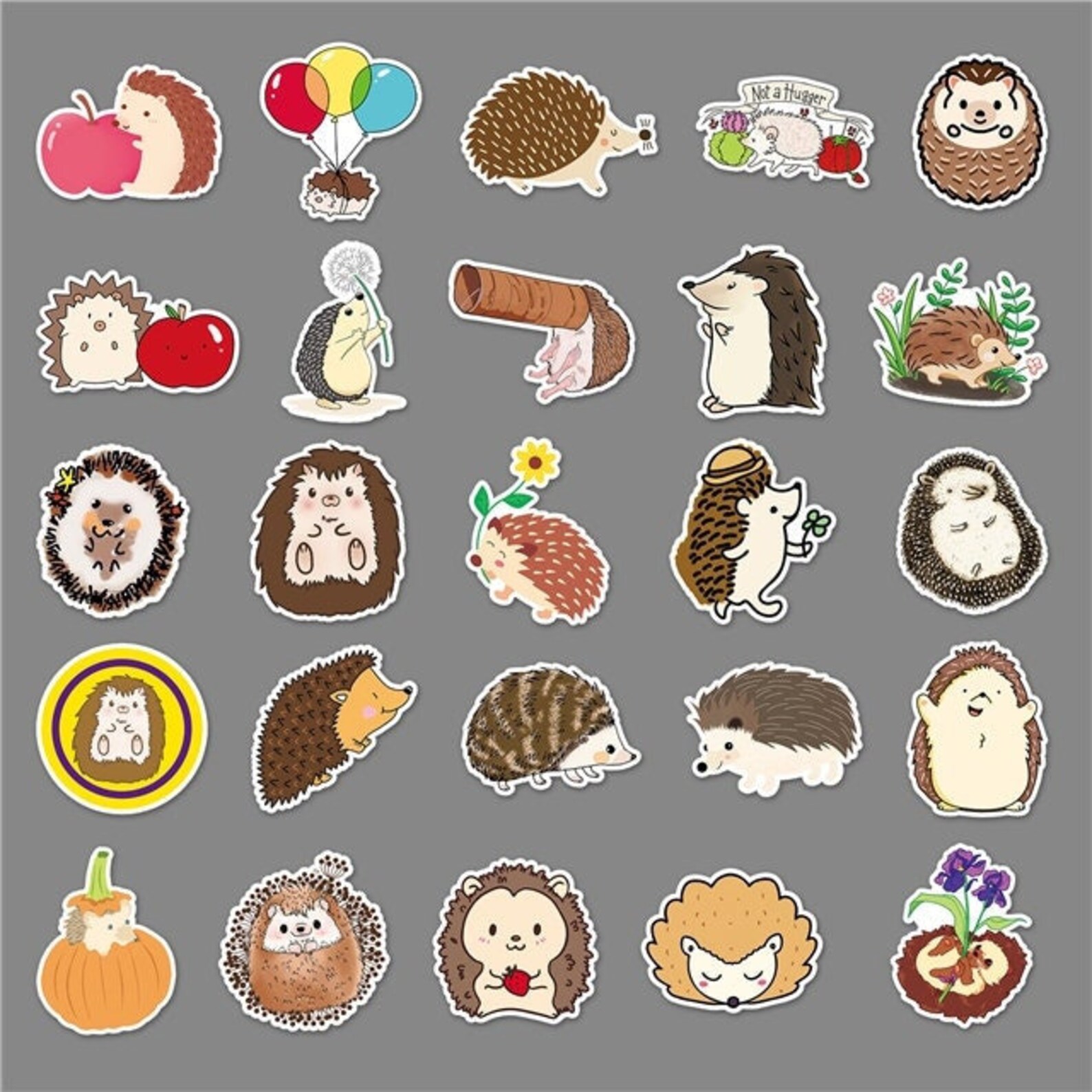 Hedgehog Stickers Pack | Water Resistant | Laptop Stickers | Water ...