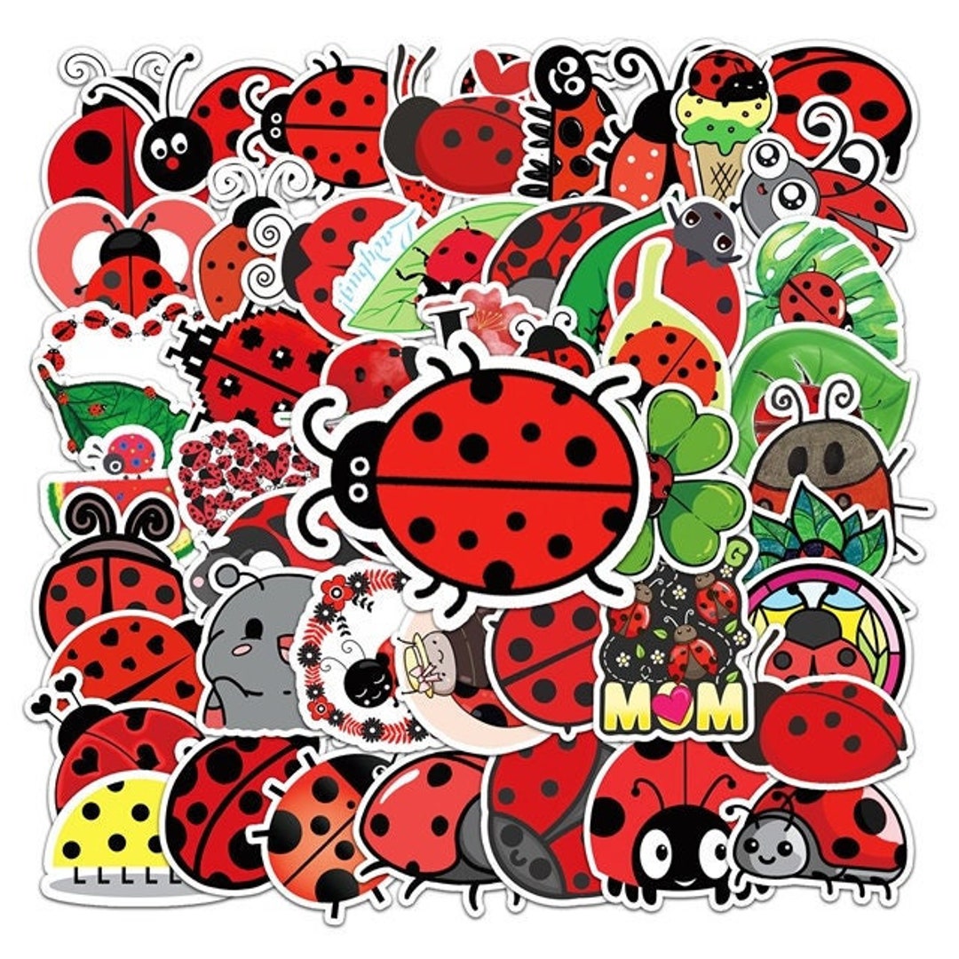 Lady Bug Stickers | Water Resistant | Laptop Stickers | Water Bottle ...