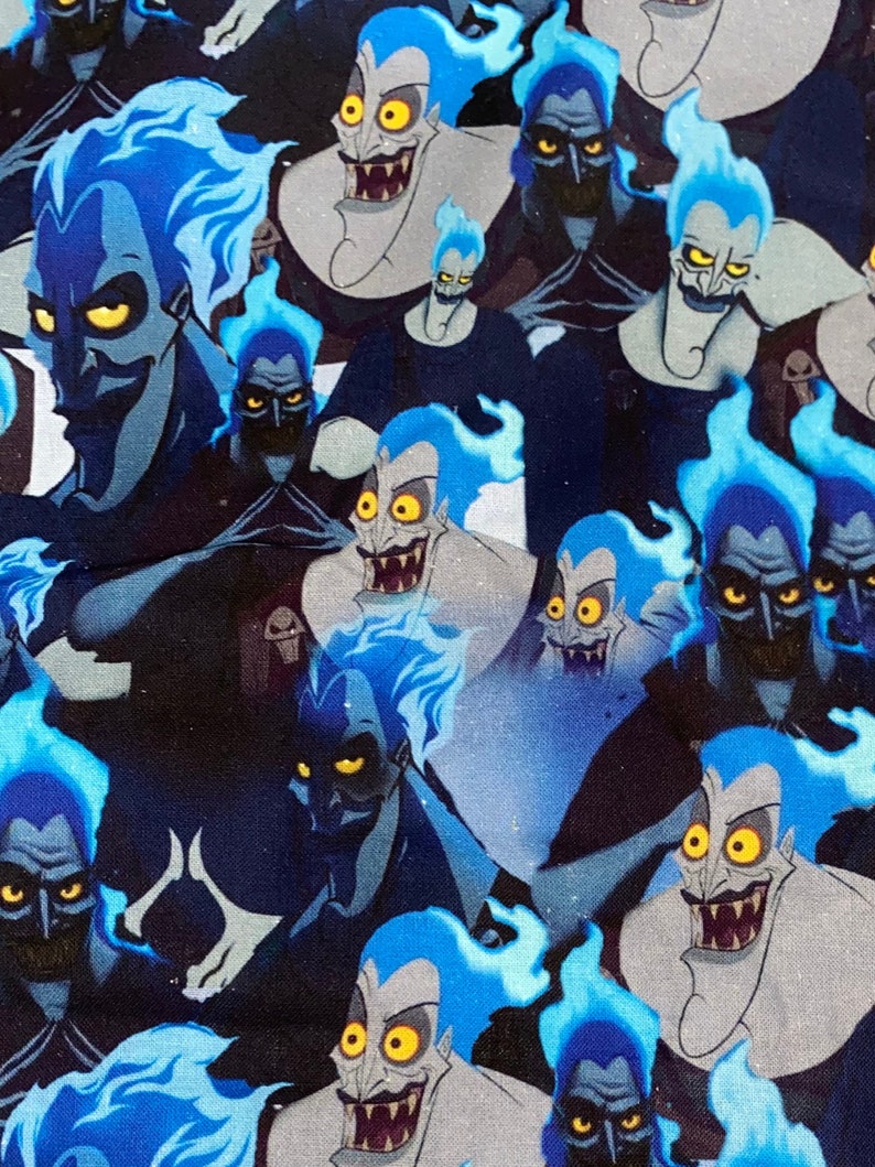 18x10" Disney Villain Hades Fabric 100% Cotton Fabric Remnant Hercules ...