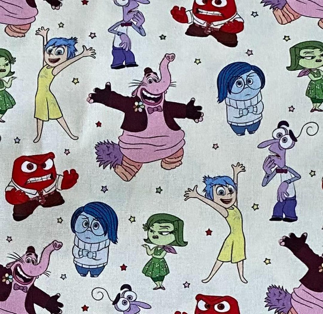 Inside Out Fabric 100% Cotton Fabric by the Yard Disney Joy Fear Anger ...