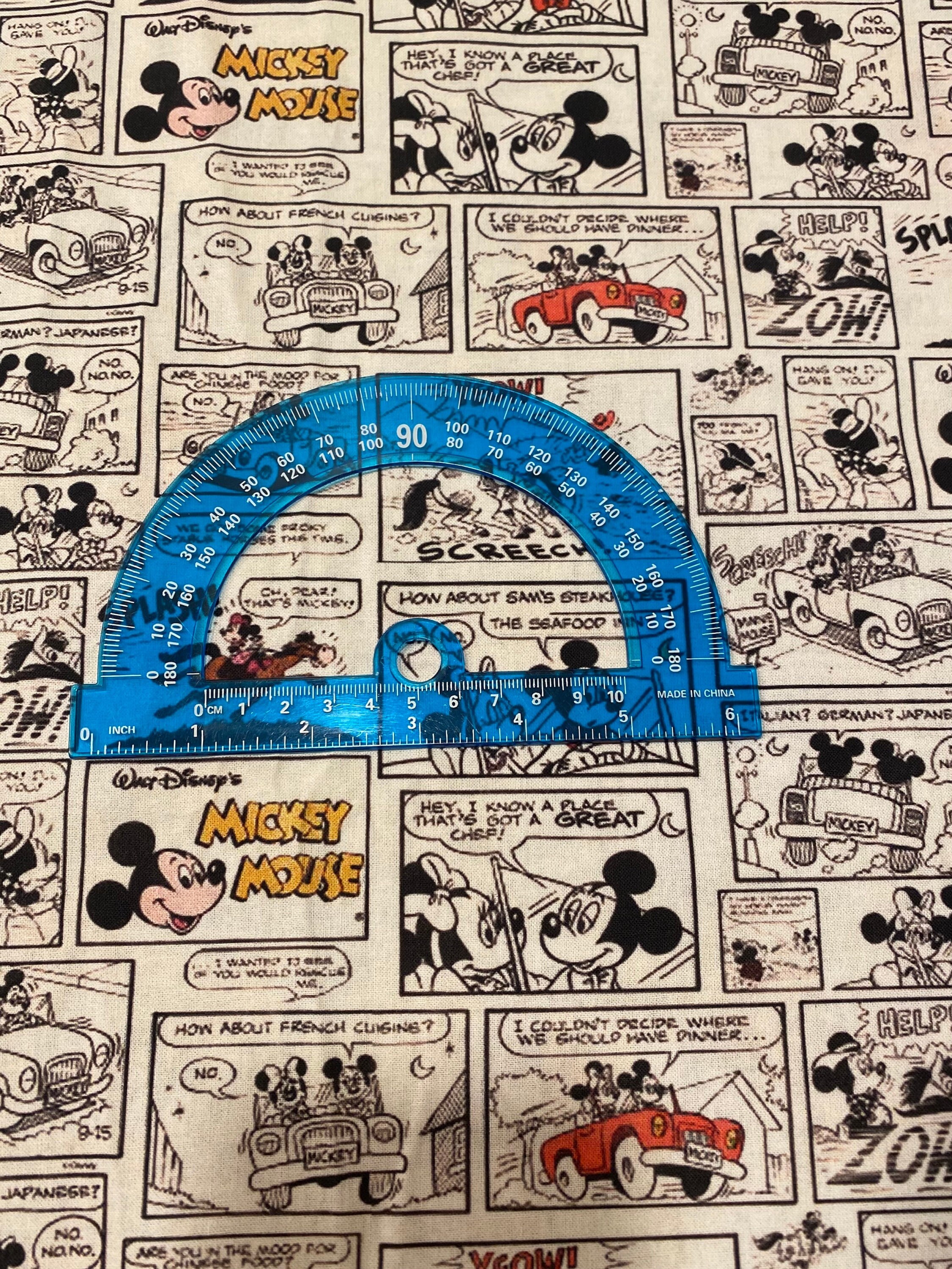 Mickey Mouse Fabric 100% Cotton Fabric Fat Quarter Tumbler Cut Vintage ...