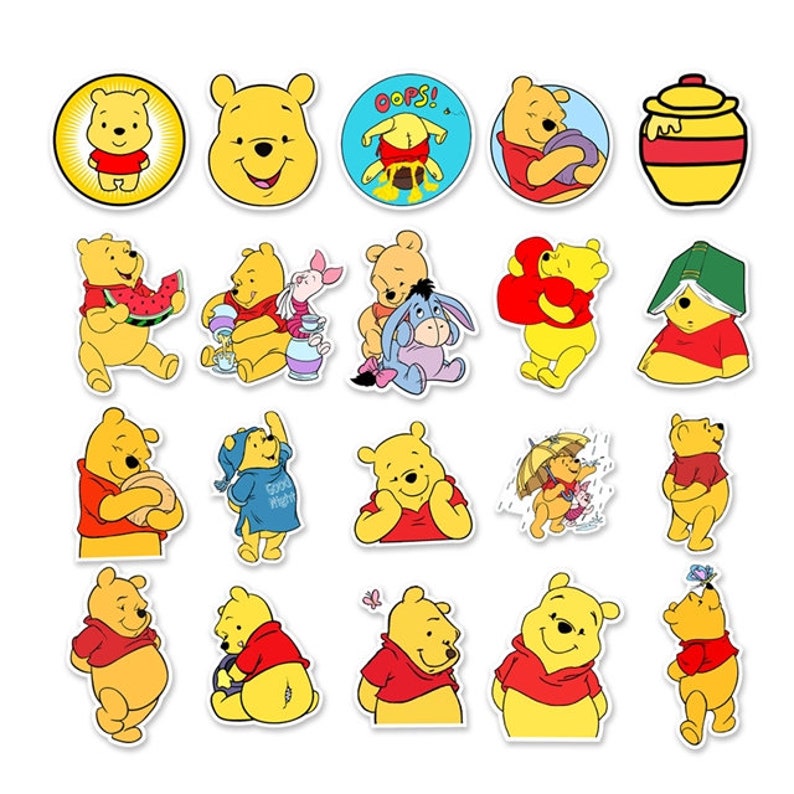 Disney Winnie the Pooh Stickers Water Resistant Stickers Great for ...