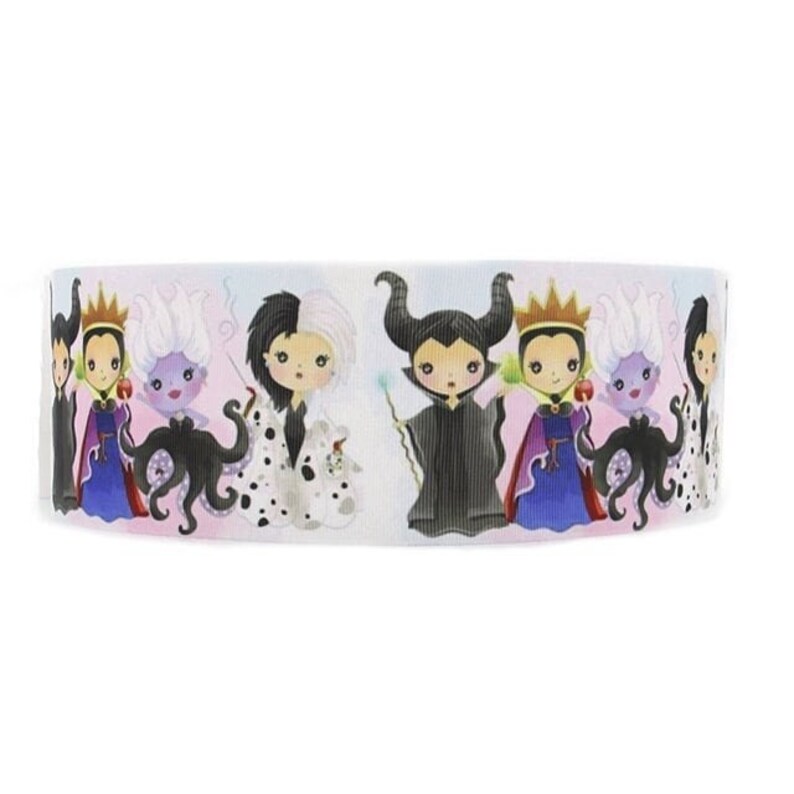 Disney Villains Ribbon 1 and 1.5 High Quality Grosgrain Ribbon by the ...
