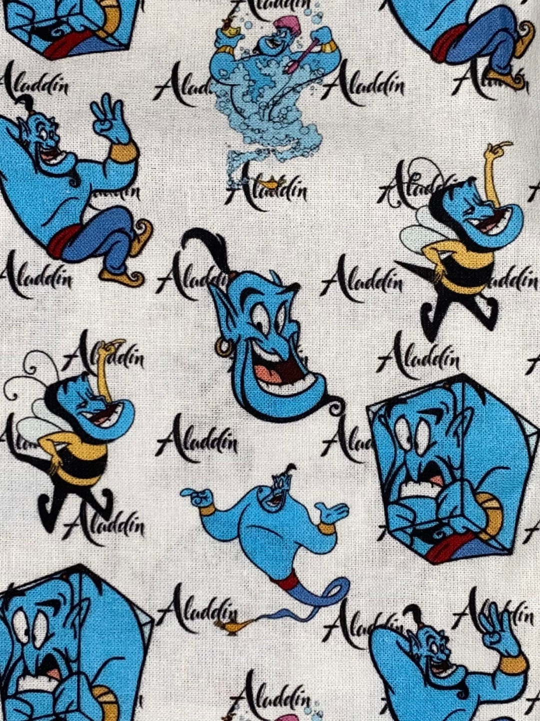 Disney Aladdin Fabric 100% Cotton Fabric Fat Quarter Tumbler Cut Magic ...