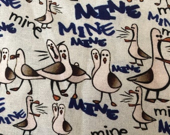 Finding Nemo Seagulls Mine Collage 100% Cotton Fabric by the Yard ...