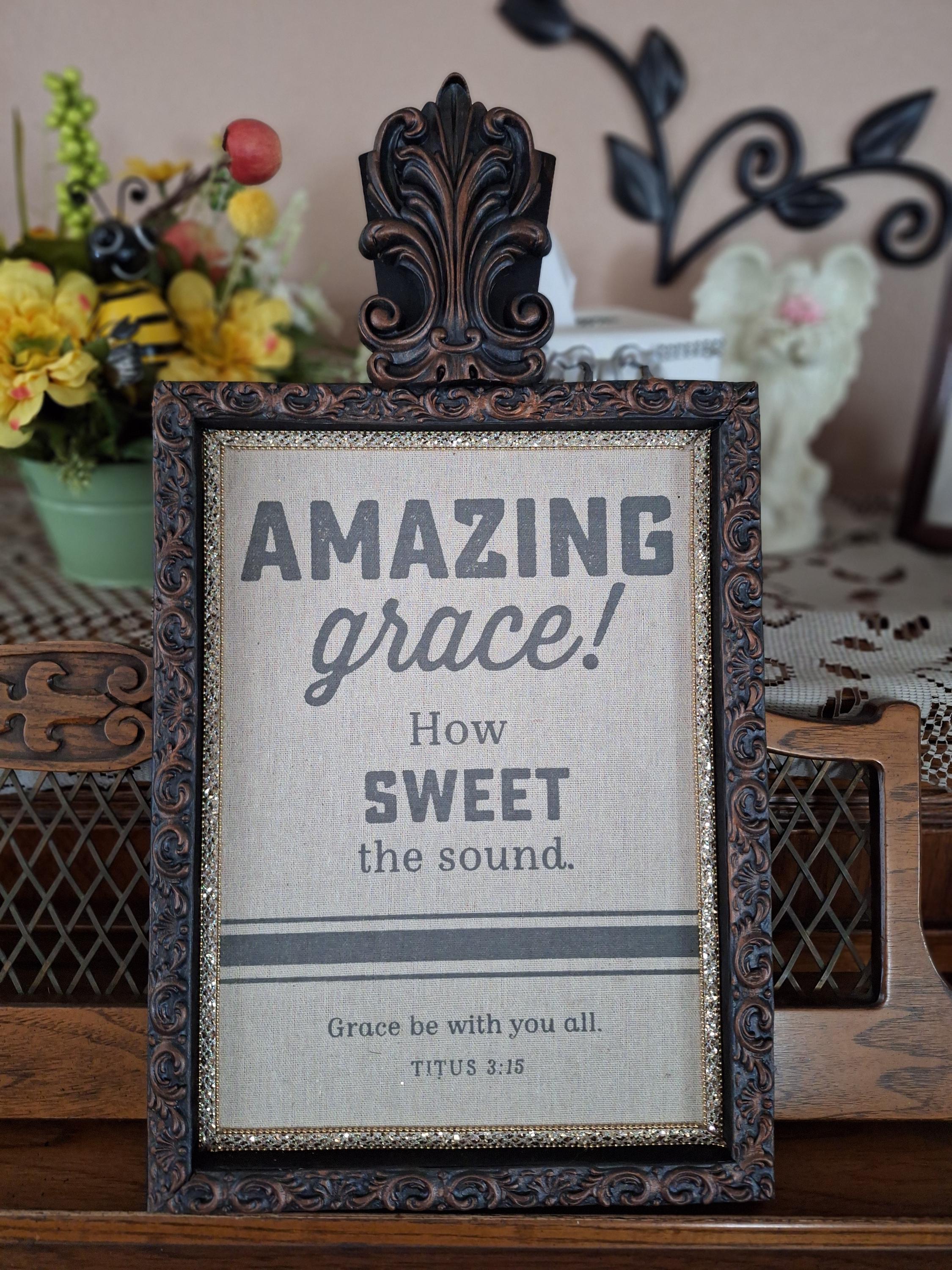 Amazing Grace Plaque, Amazinggracetestament of Faith ...