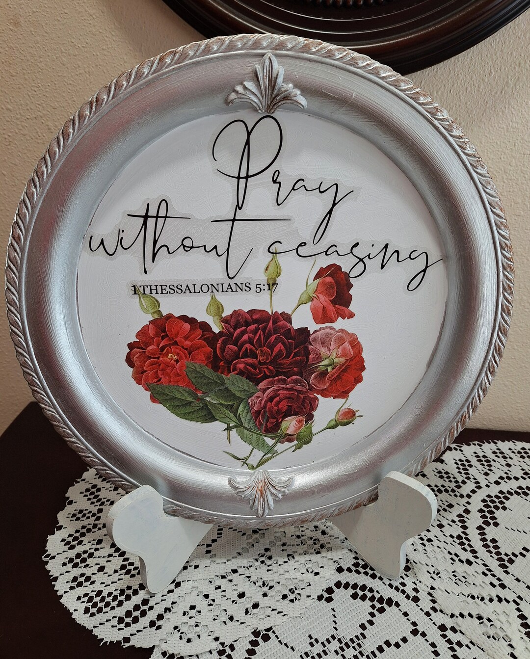 Vintage Silver Tray, Silver Prayer Tray, Scripture Tray - Etsy