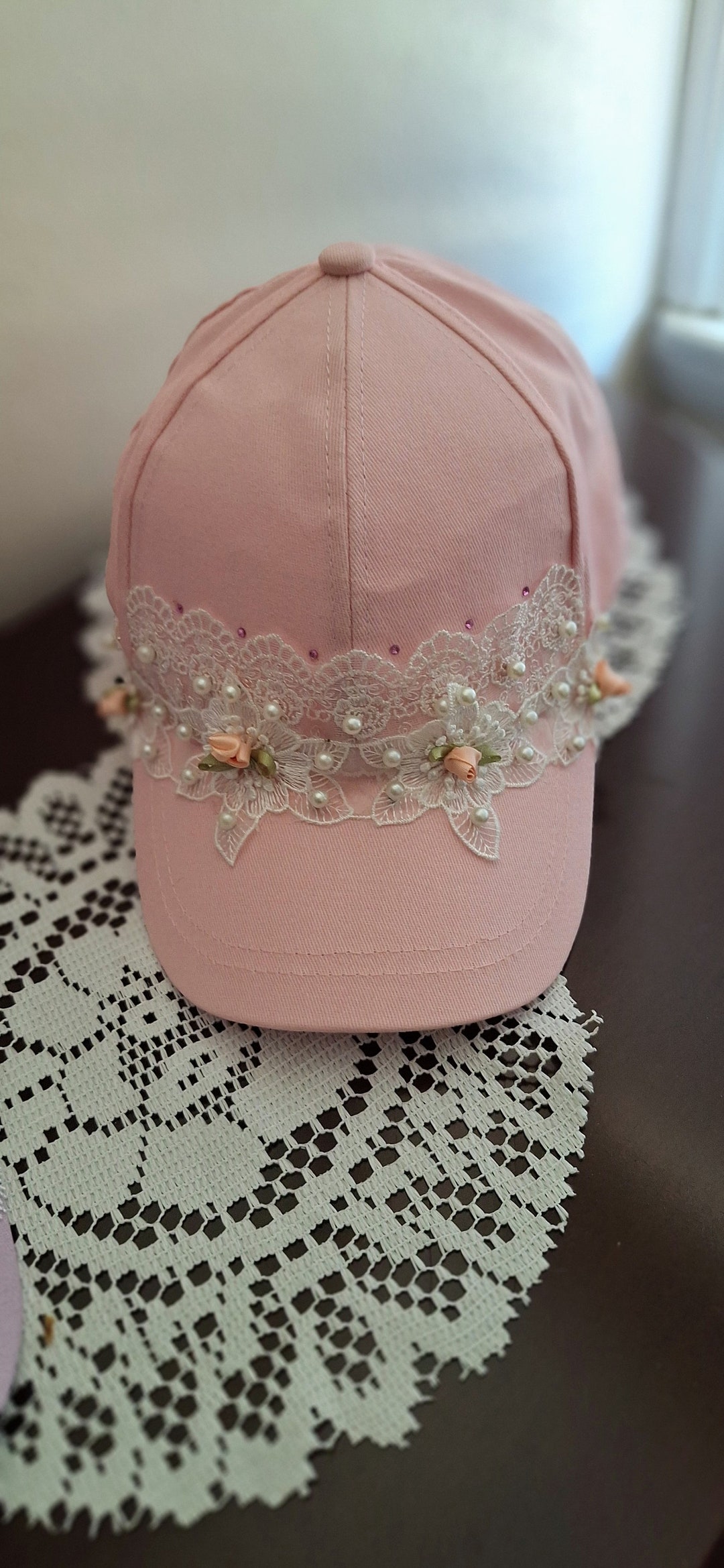 Vintage Hats With Pearls Lace and Elegance in Pink... - Etsy