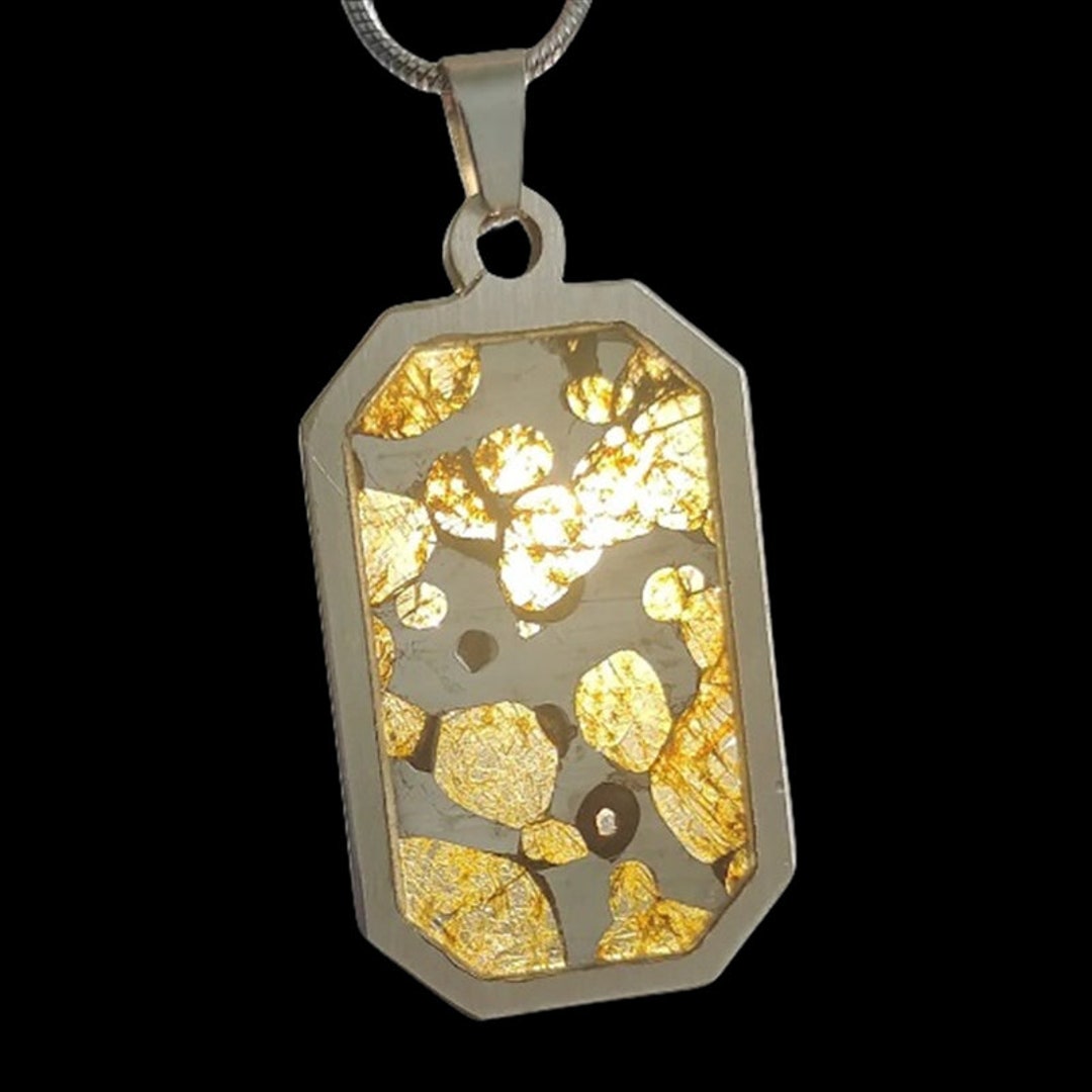 Brenham PALLASITE Meteorite Pendant Necklace ,natural Meteorite ...