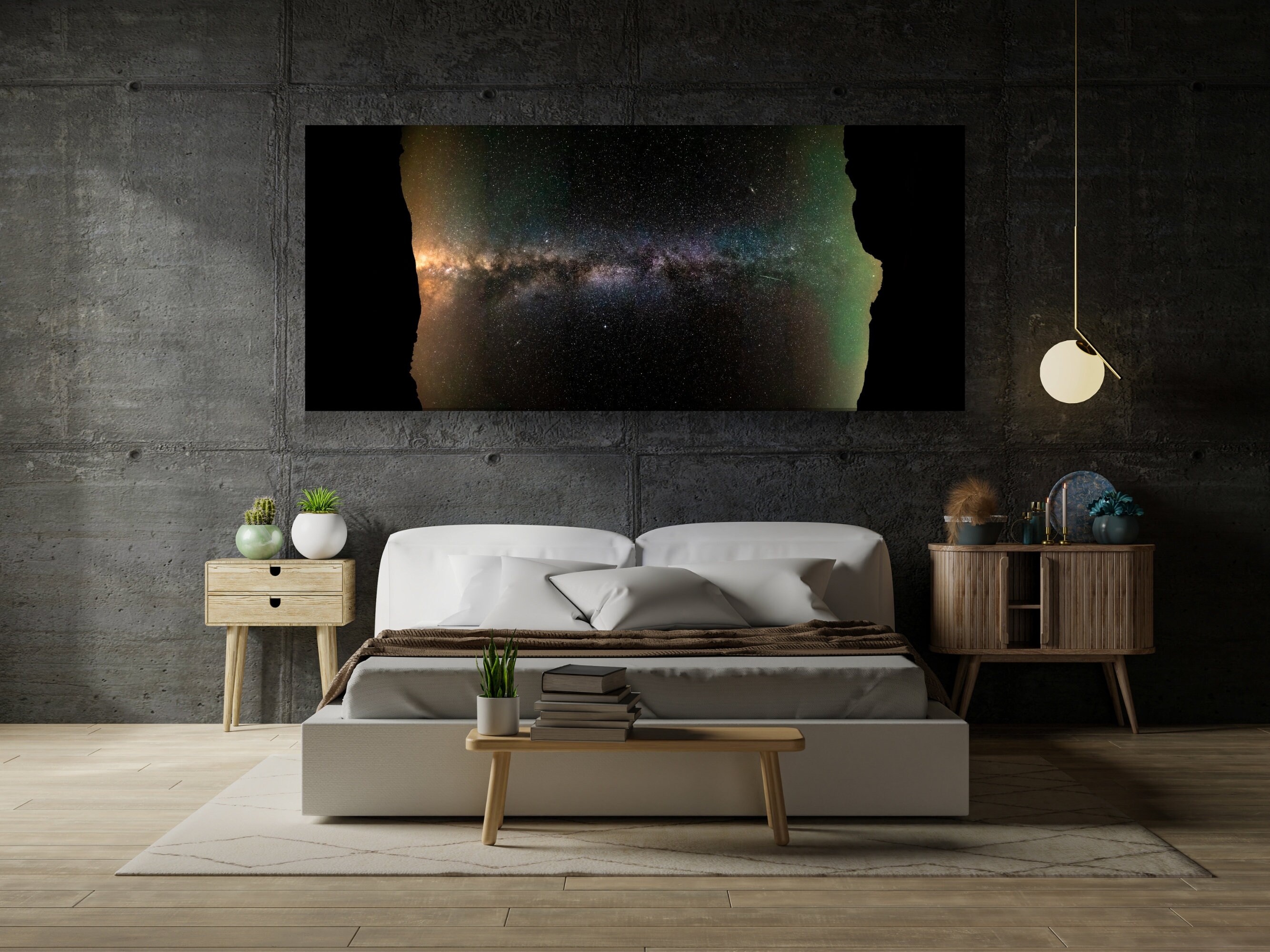 Milky Way Galaxy of Stars Panorama Print Download, Night Sky Print Gift ...