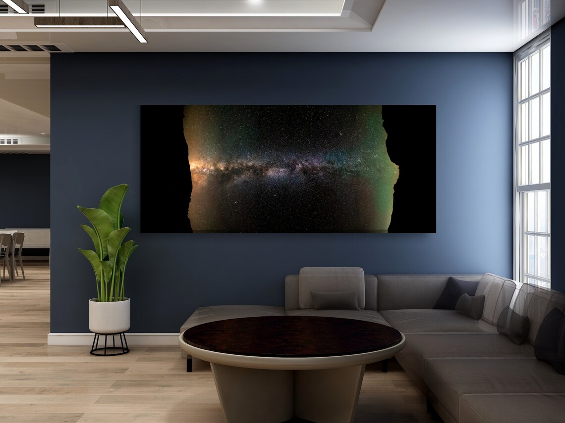 Milky Way Galaxy of Stars Panorama Print Download, Night Sky Print Gift ...