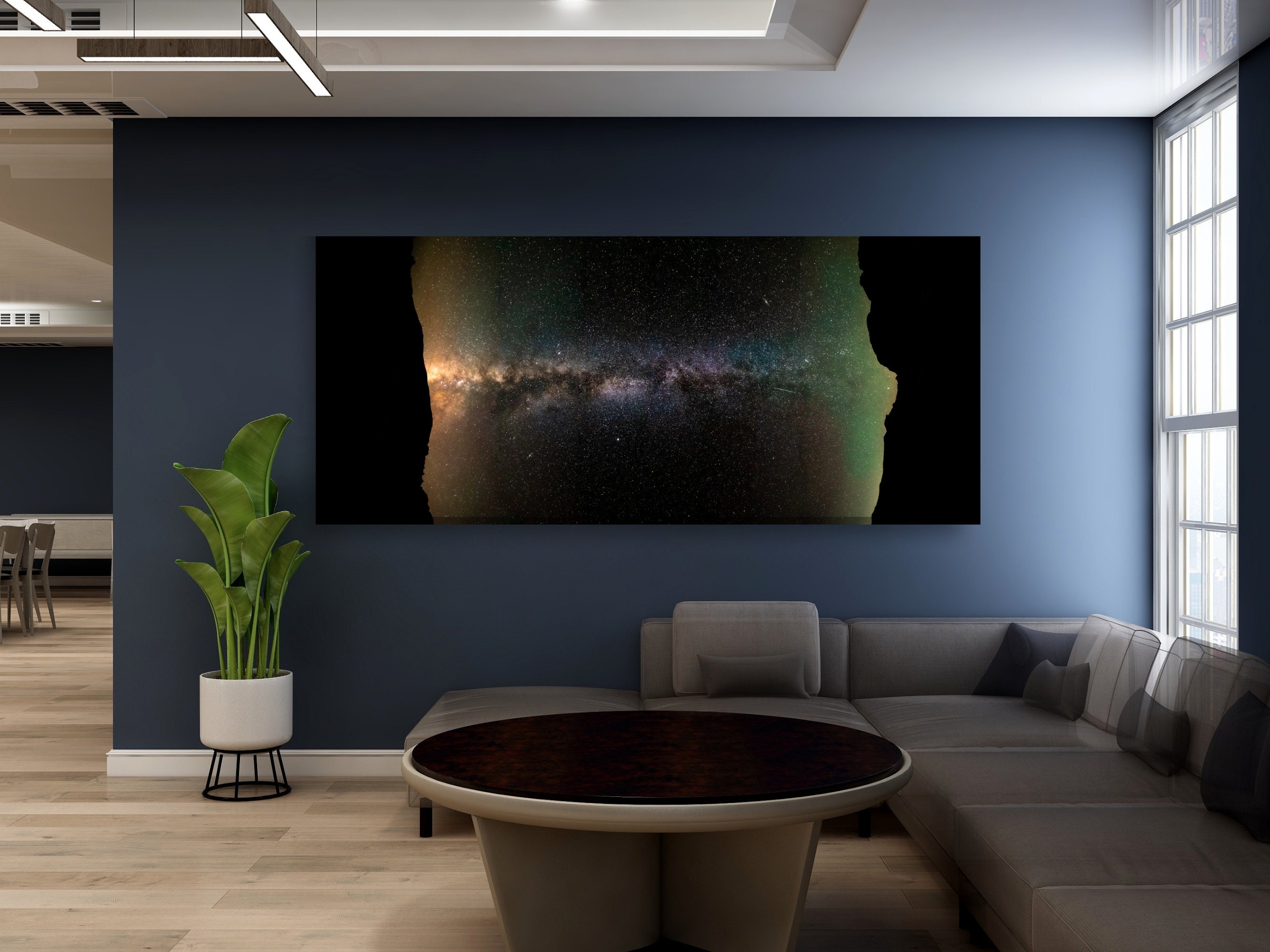 Milky Way Galaxy of Stars Panorama Print Download, Night Sky Print Gift ...