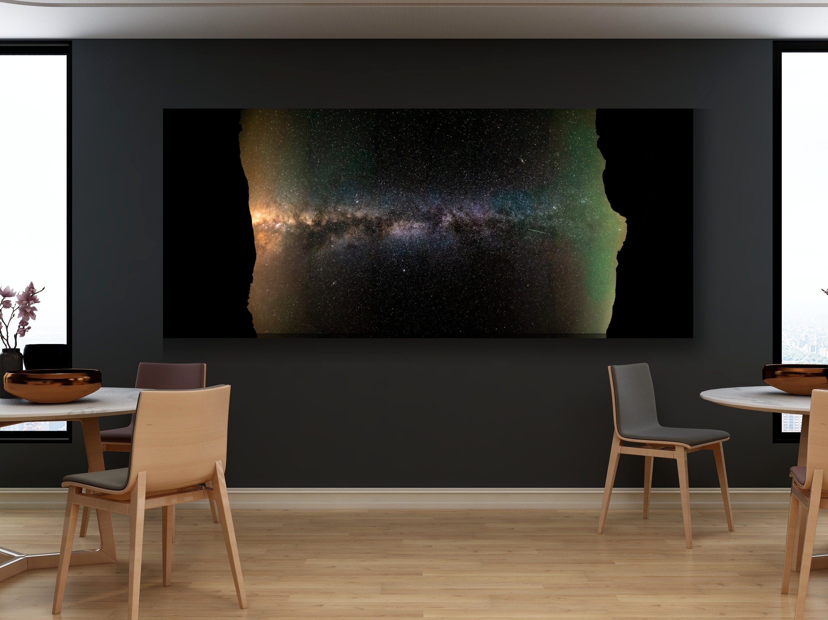 Milky Way Galaxy of Stars Panorama Print Download, Night Sky Print Gift ...
