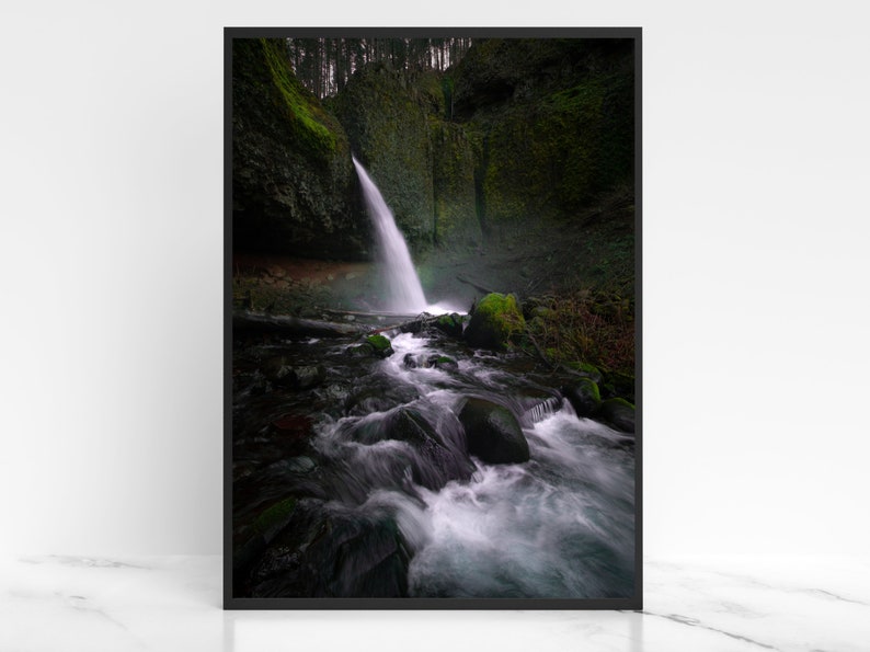 Horsetail Falls Oregon Print: Calming PNW Waterfall Landscape (digital ...