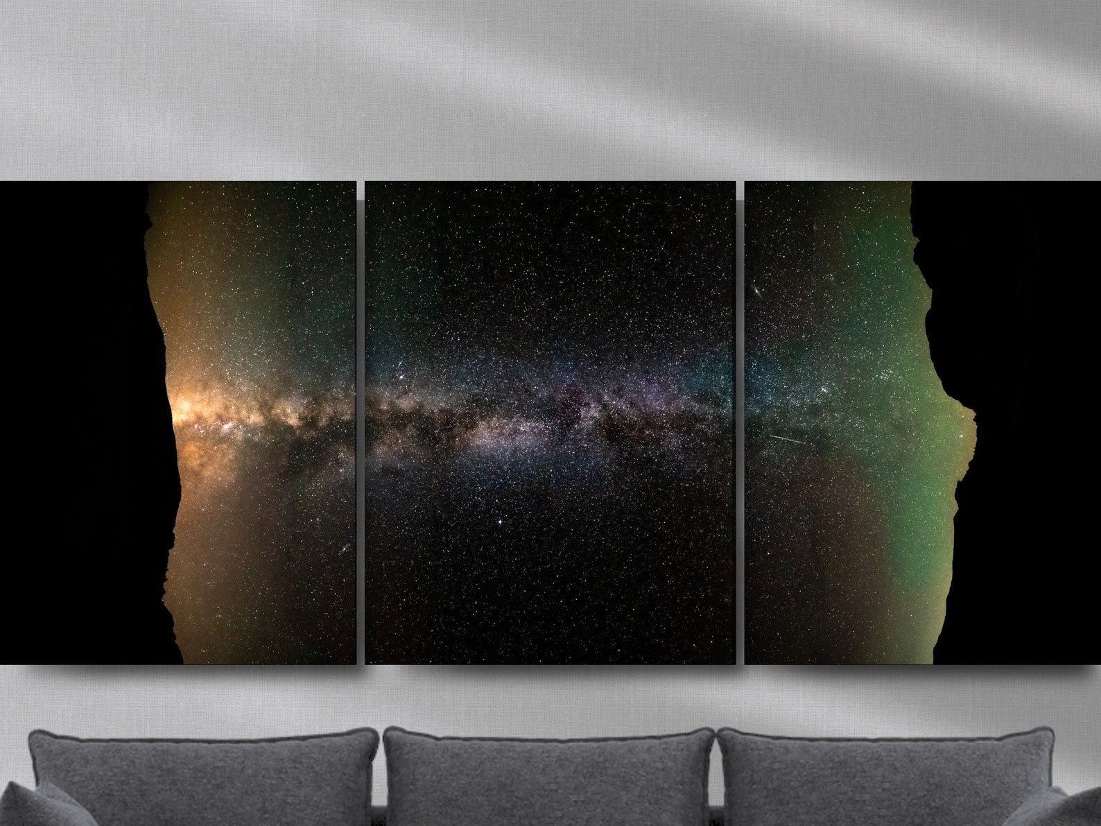 Milky Way Galaxy Triptych Print Set: Night Sky Astrophotography ...