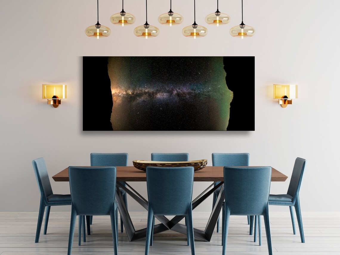 Milky Way Galaxy of Stars Panorama Print Download, Night Sky Print Gift ...