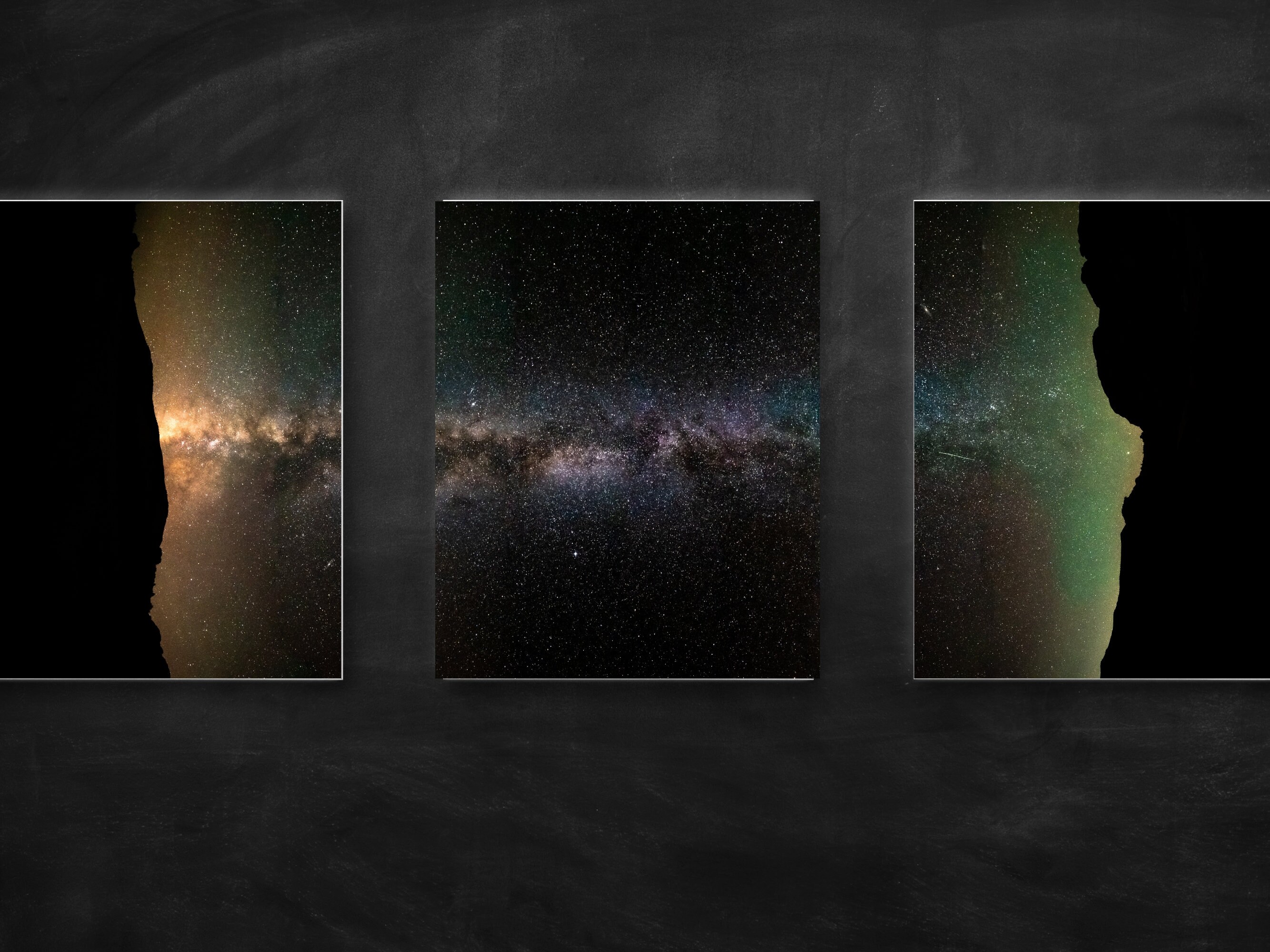Milky Way Galaxy Triptych Print Set: Night Sky Astrophotography ...