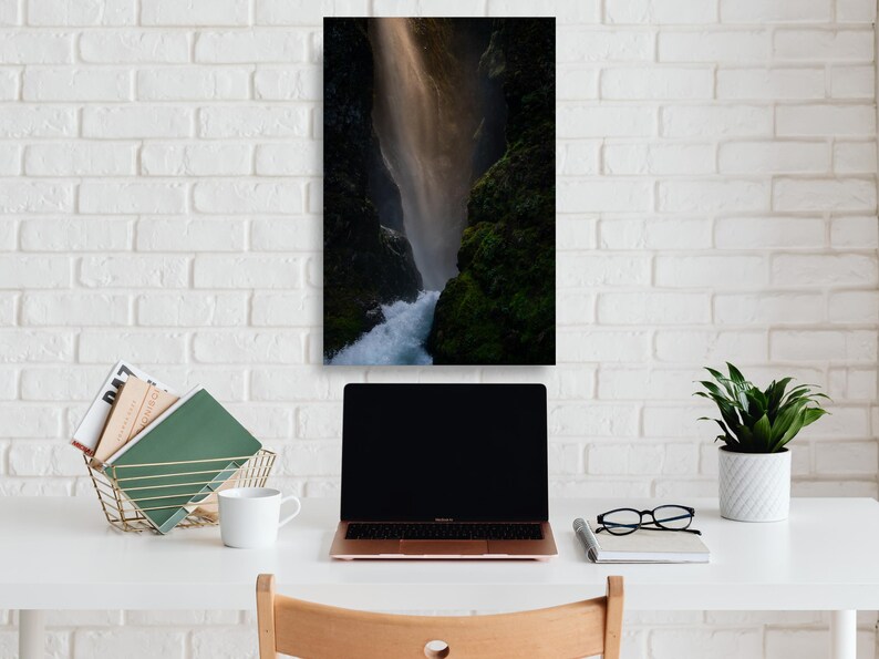 Oregon Waterfall Landscape Print: Columbia River Gorge Nature Art ...