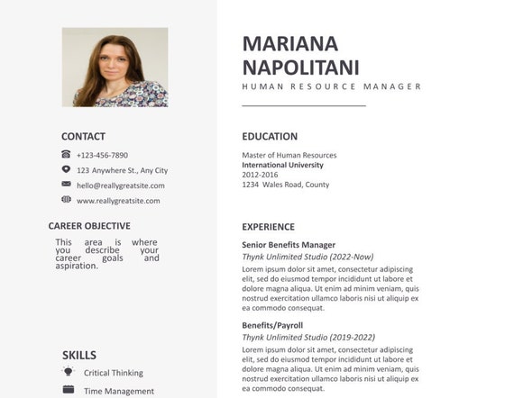 ATS Professional Resume Template - Etsy