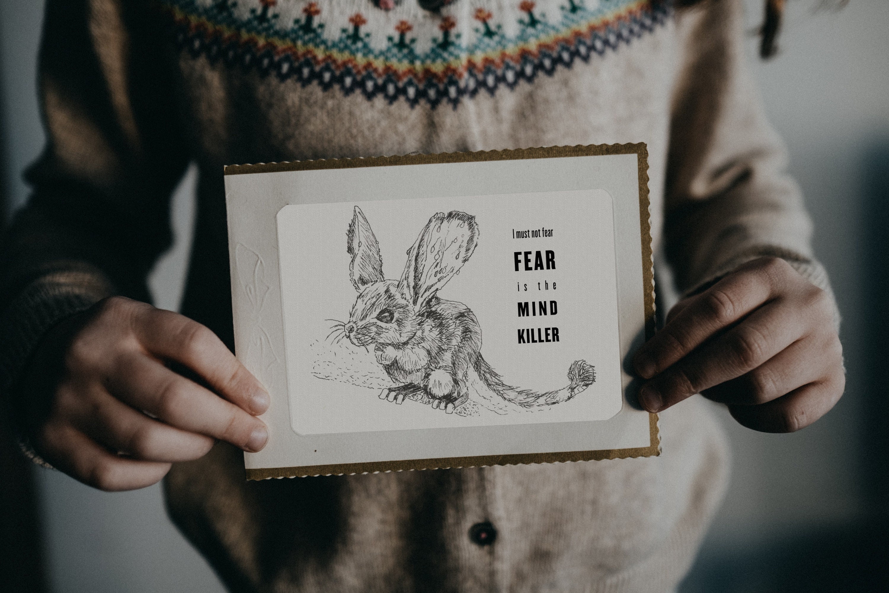 Dune Quote Postcard fear is the Mind Killer Frank Herbert Muad'dib ...