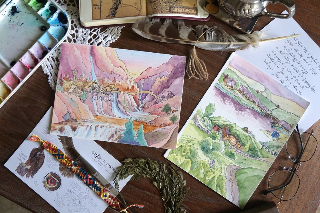 Tolkienscapes Postcards Middle Earth Landscapes Art Prints in Original ...