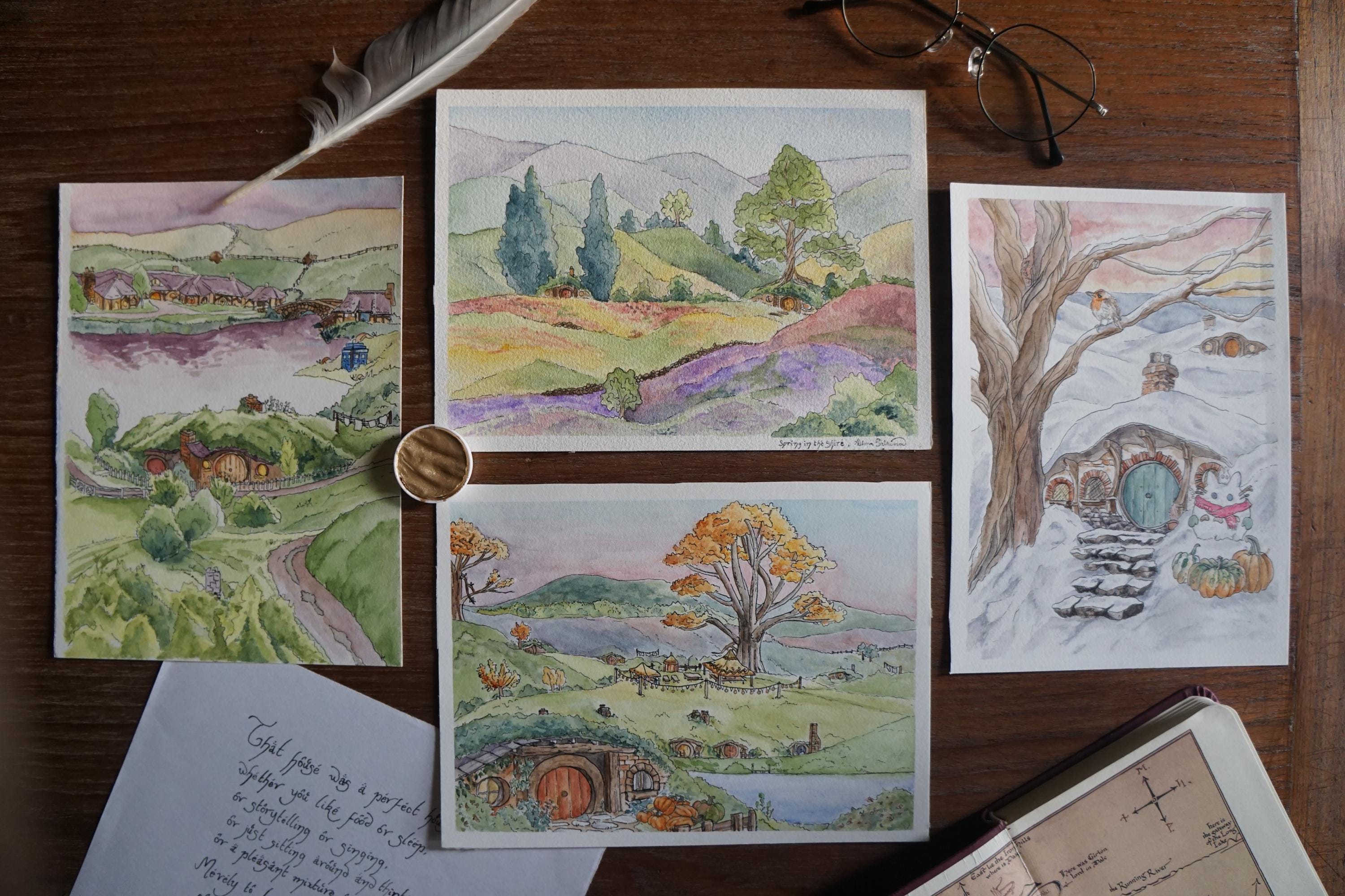 Postcards From Middle Earth | Smaug Dragon, Rivendell & Four Seasons ...