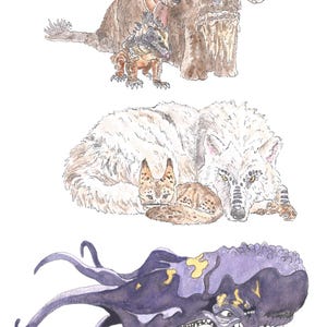 Lothal Creatures Print - Purrgil Space Whale, Loth Wolf, Bantha Tusken ...