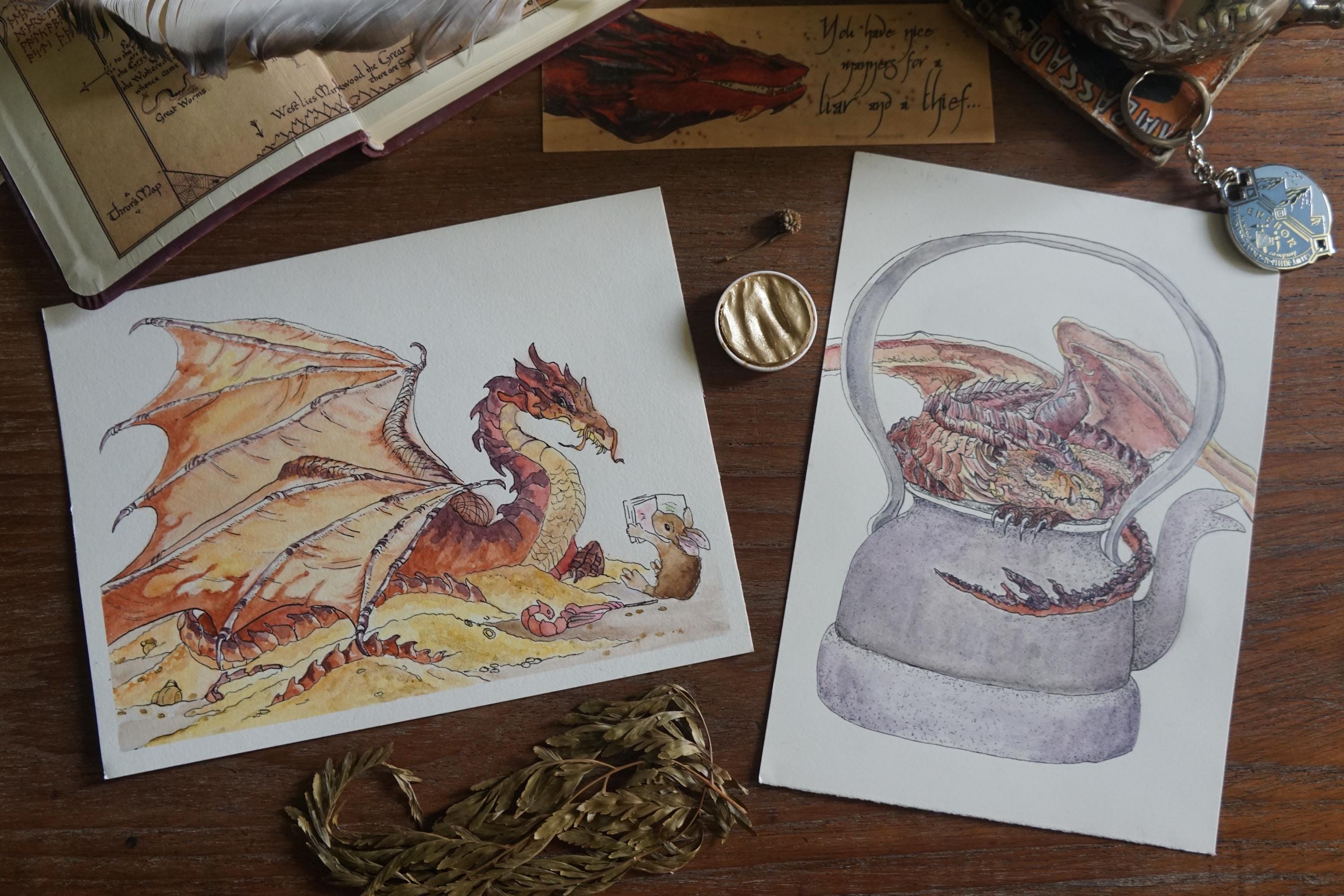 Postcards From Middle Earth | Smaug Dragon, Rivendell & Four Seasons ...