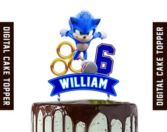 Sonic Cake Topper Sonic Birthday - Etsy