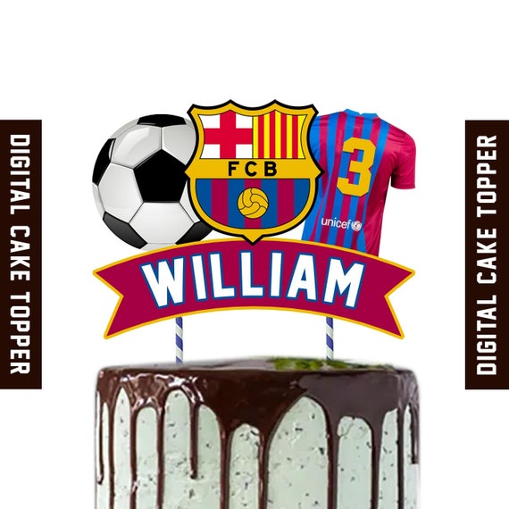 DIGITAL BARCELONA CAKE Topper Birthday - Etsy