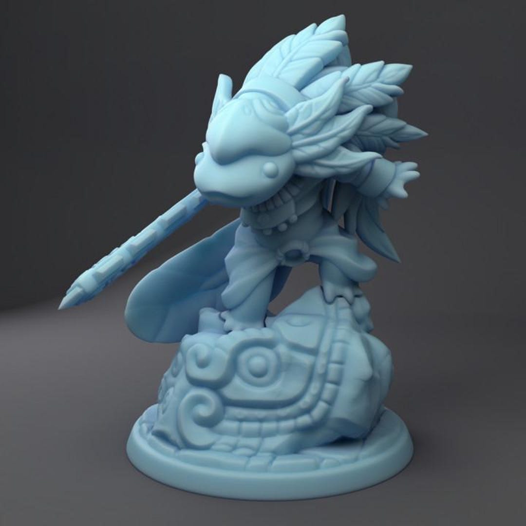 Aztec Axolotl Tabletop Figure for Dungeons & Dragons, Dnd, Pathfinder ...