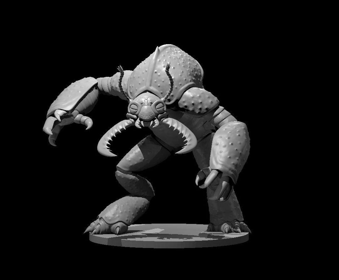 Umber Hulk Miniature 3D Printed Monster Figure for Dungeons & Dragons ...