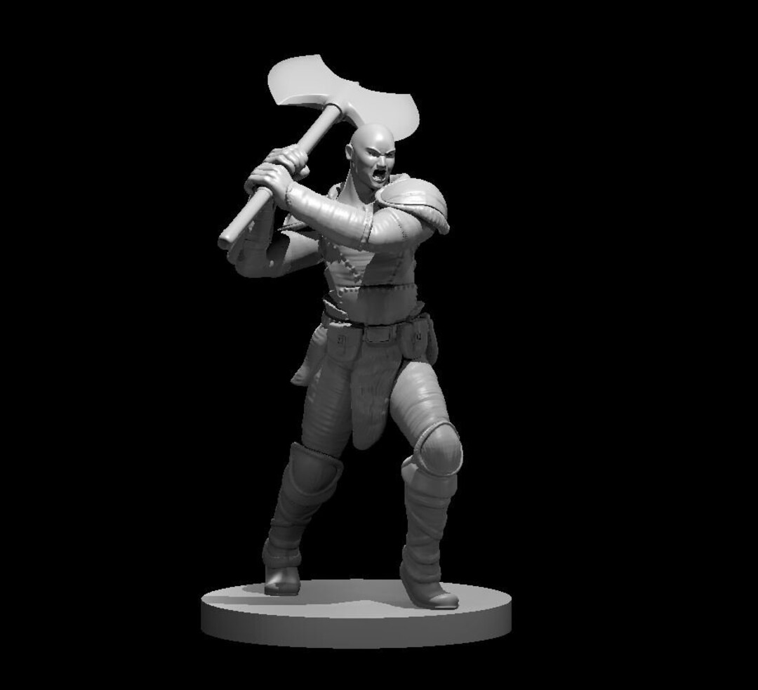 Goliath Barbarian Axe MZ4250 3D Printed L Tabletop Miniature L Dungeons ...