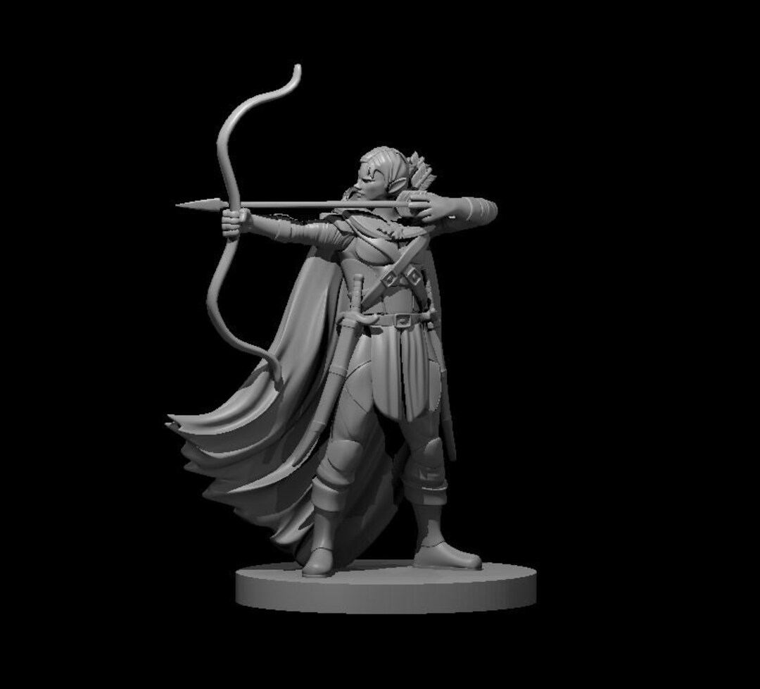 Ranger Miniature Elf Tabletop Figure for Dungeons & Dragons, Dnd ...