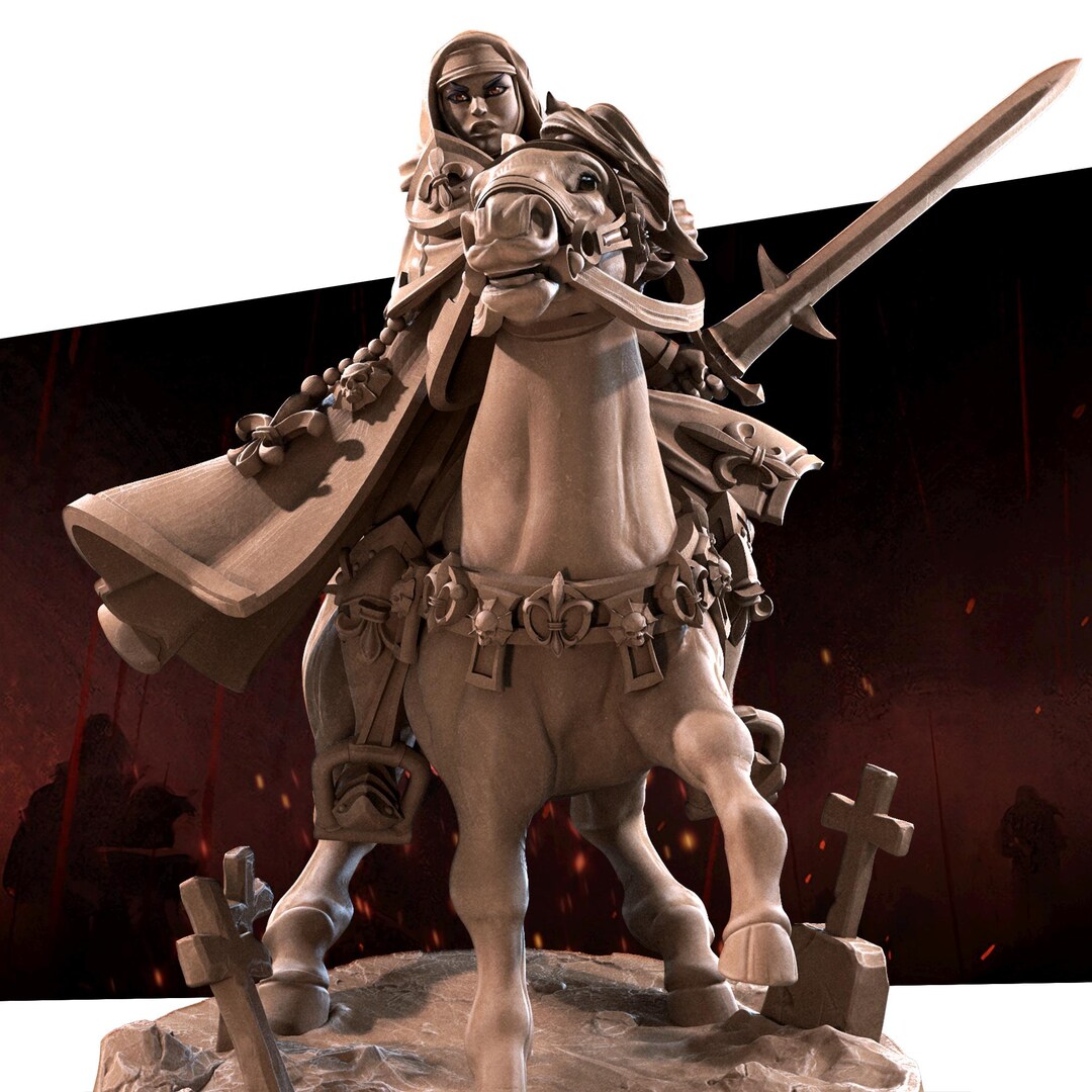 War Sister Light Cavalry large Tabletop Figure for Dungeons & Dragons ...