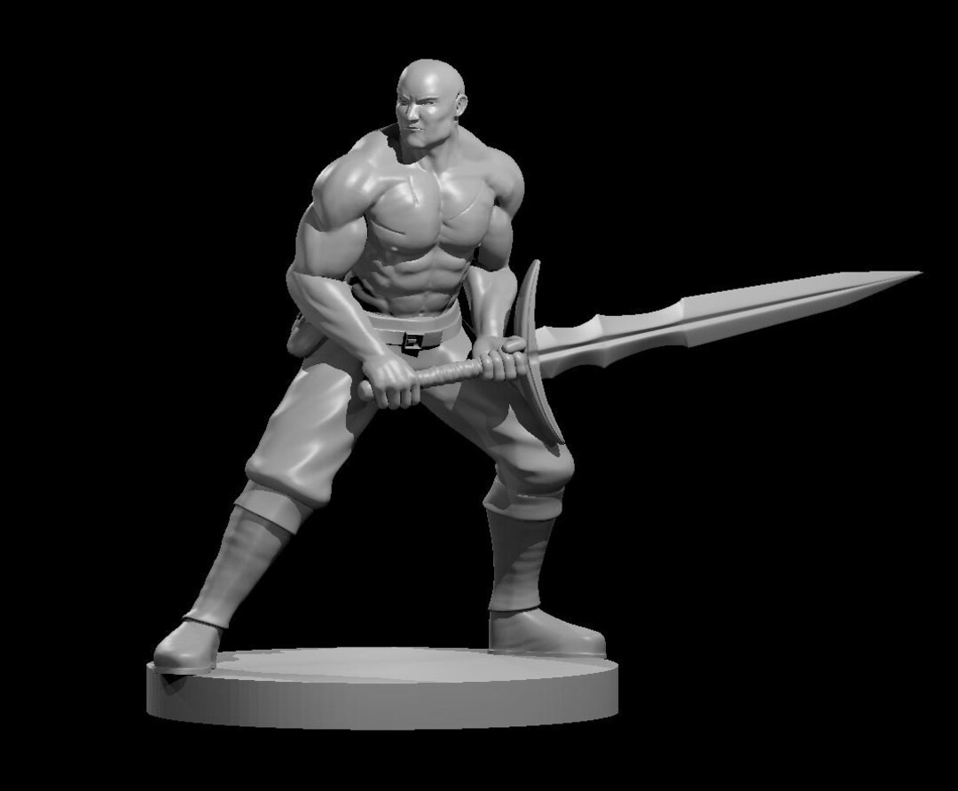 Barbarian Miniature Goliath 3D Printed Tabletop Figure for Dungeons ...