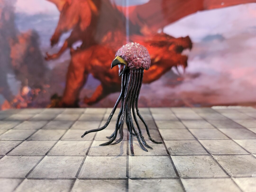 Monster Miniature Grell 3D Printed Tabletop Figure for Dungeons ...