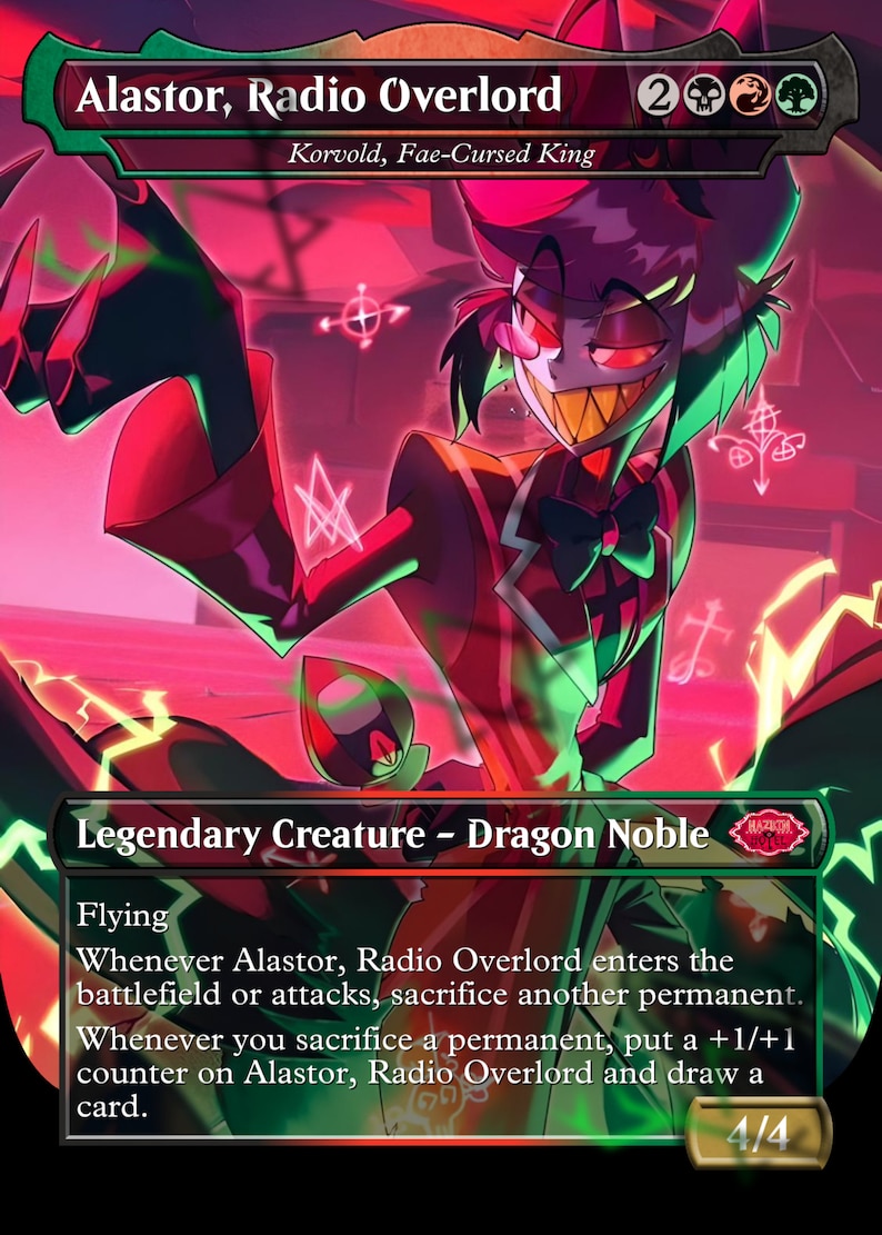 Korvold, Fae-cursed King alastor, Radio Overlord Hazbin Hotel L Helluva ...