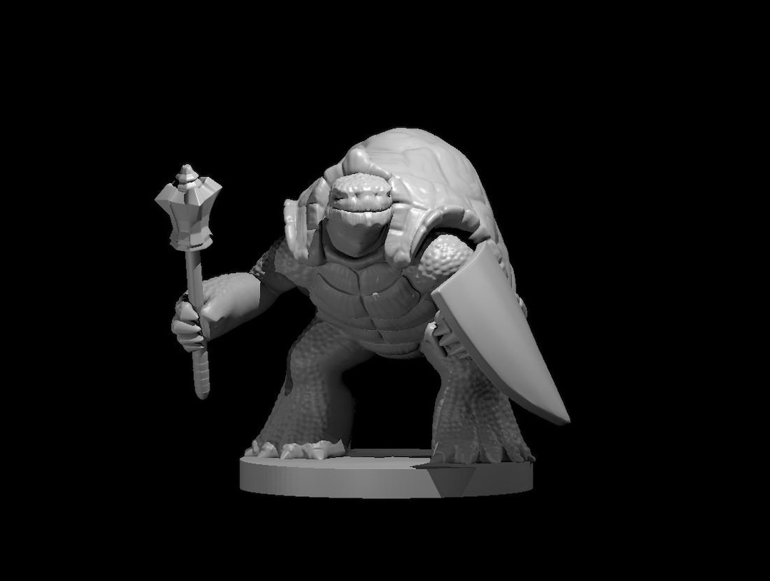 Cleric Miniature Tortle Tabletop Figure for Dungeons & Dragons, Dnd ...