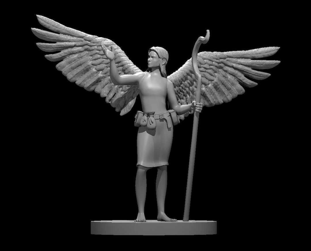 Druid Miniature Aasimar 3D Printed Tabletop Figure for Dungeons ...