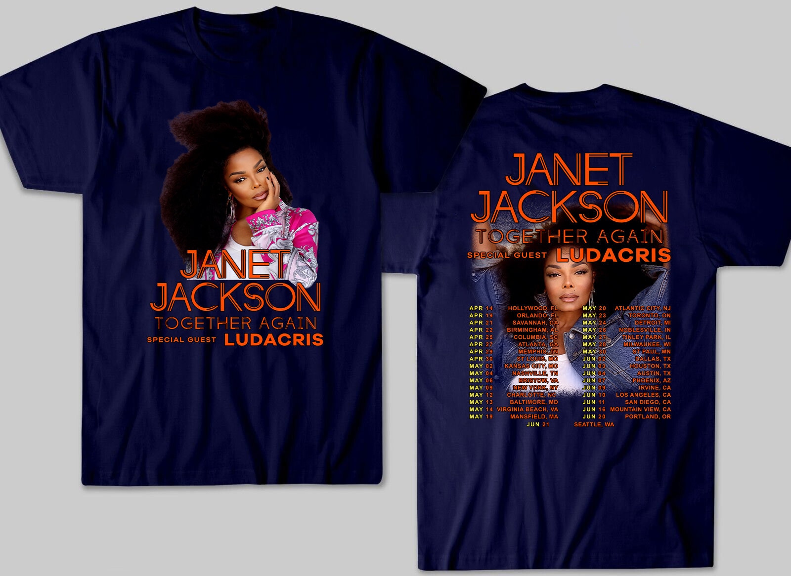 Janet Jackson Together Again Tour 2023 T-Shirt, Janet Jackson 2023 Tour ...