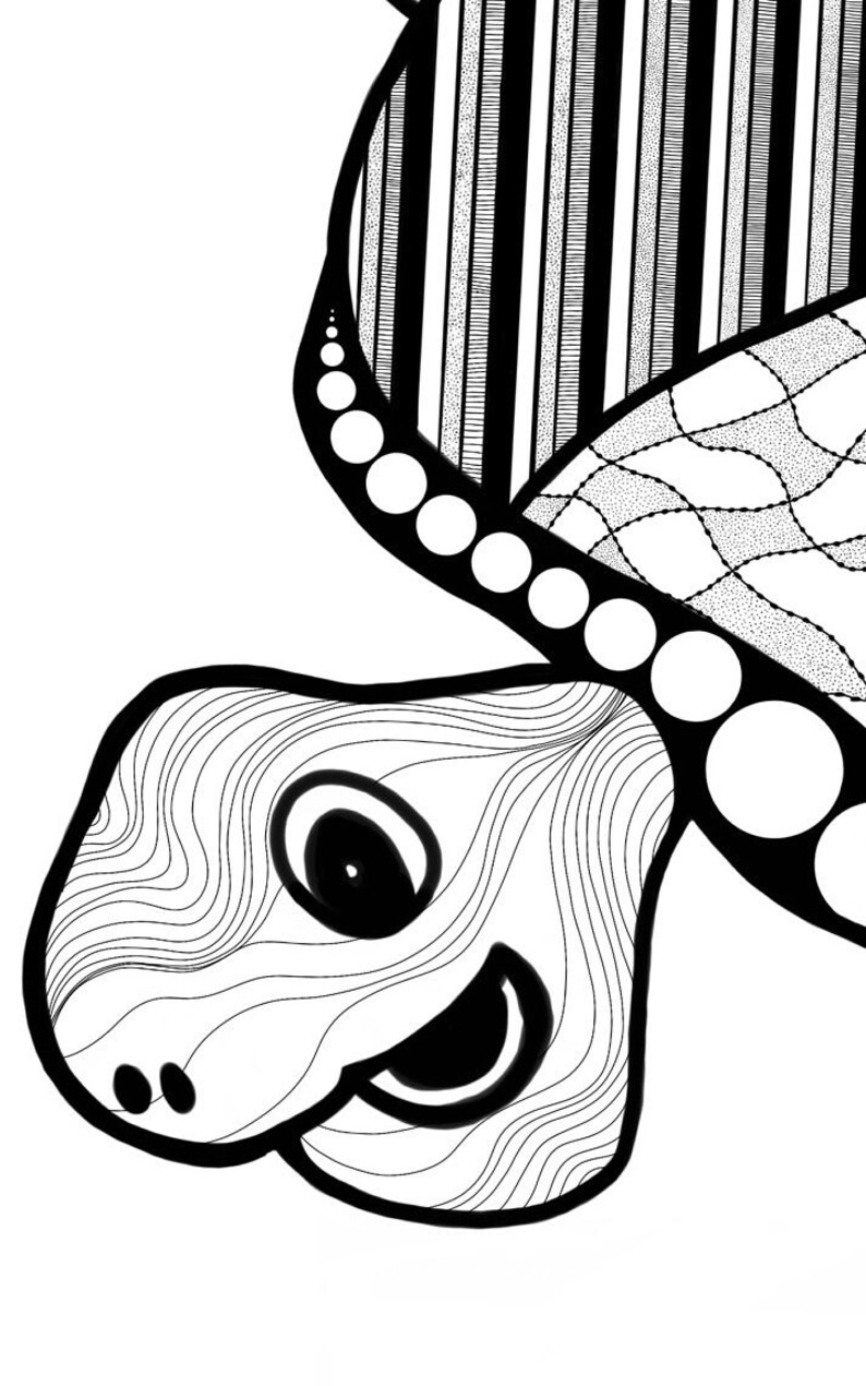 Sea Turtle Zentangle - Etsy