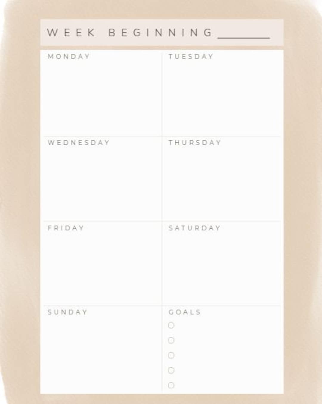 Chic, Modern & Neutral Weekly Planner - Etsy