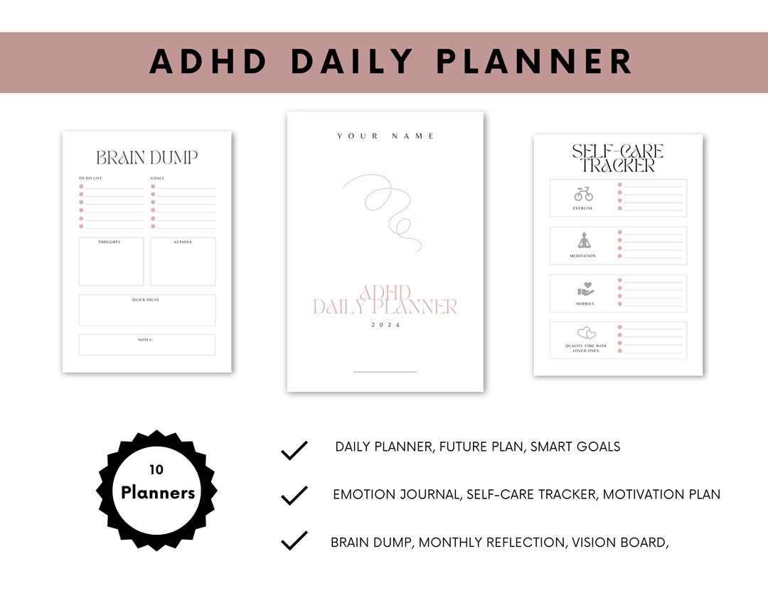 ADHD Daily Planner ADHD Bundle Planner, ADHD Planner, iPad Planner ...