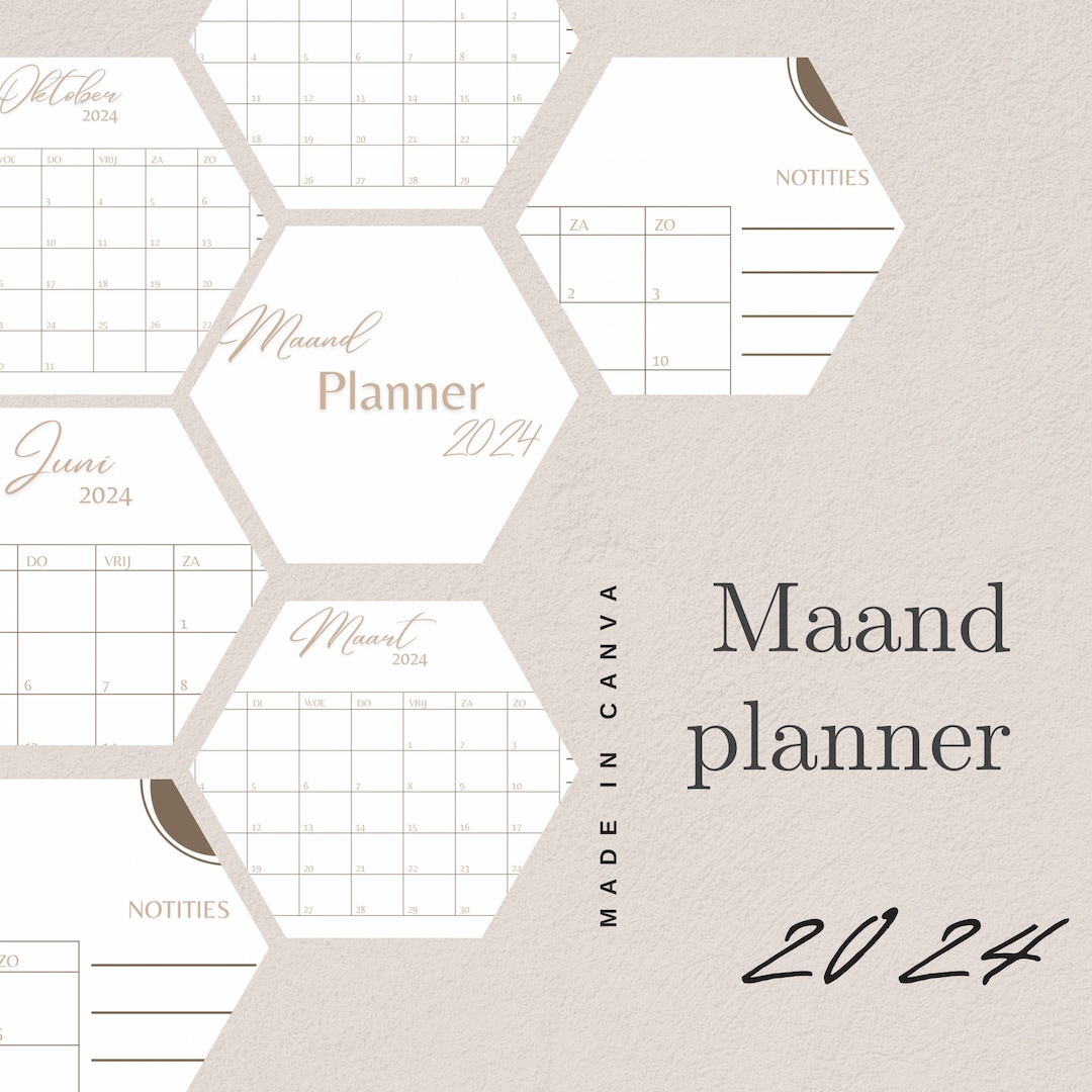 Monthly Planner 2024 Printable Monthly Planner 2024 Weekly Planner 2024 ...