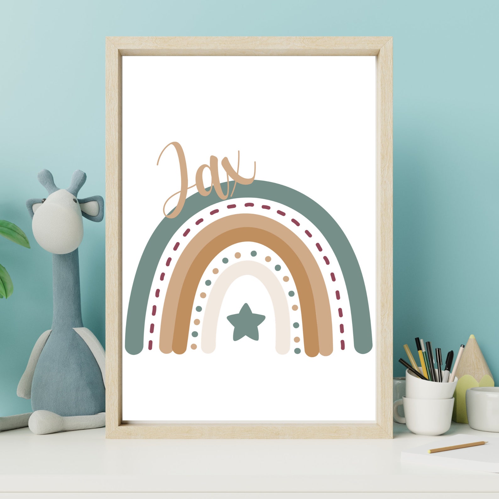 Poster Children's Room, Name Poster, Personalized Name Poster Colorful ...