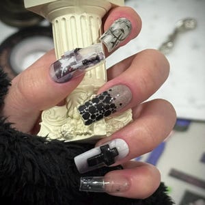 Cathedral Shadows Press-on Nails – Unique Handcrafted Gothic Nails ...
