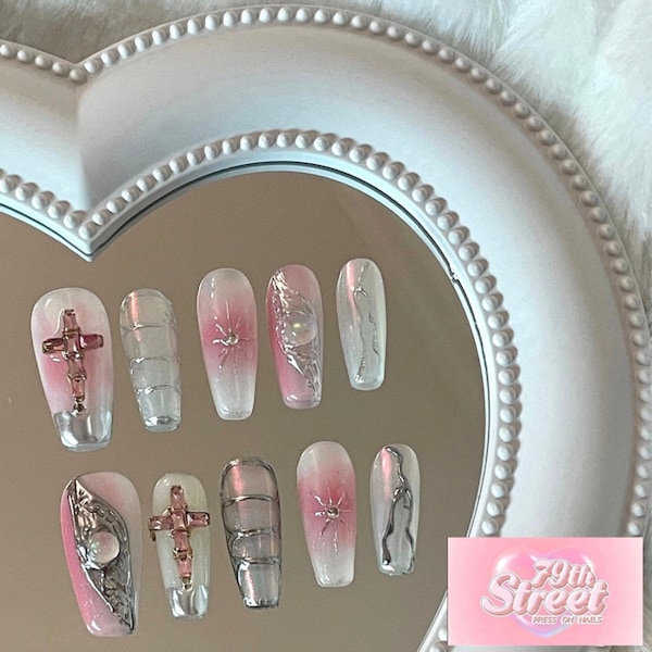 Cross Nails - Etsy