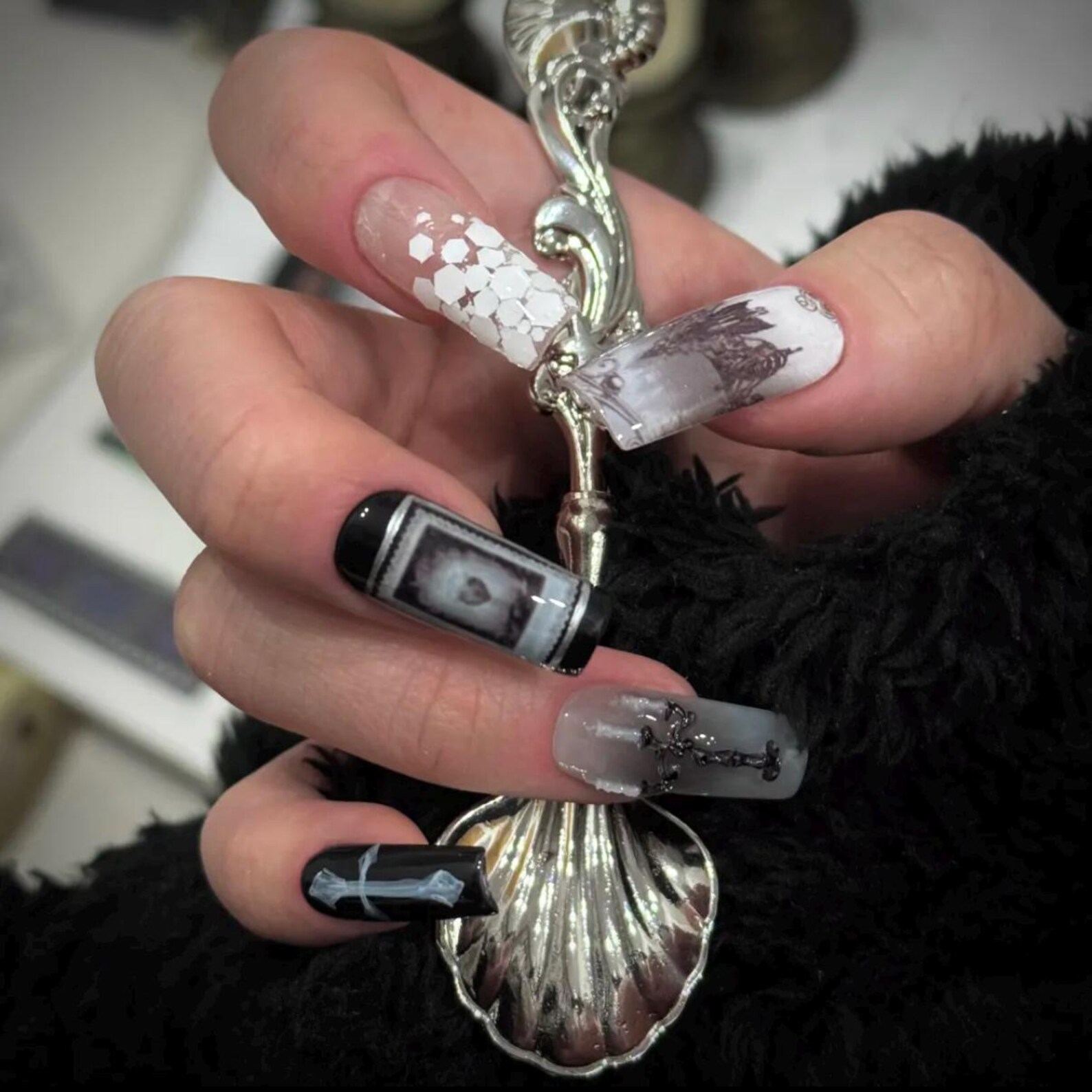 Cathedral Shadows Press-on Nails – Unique Handcrafted Gothic Nails ...