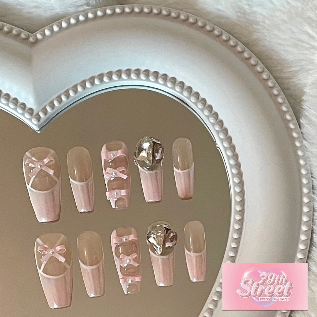 The Ballerina Handmade Aesthetic Press on Nails - Etsy